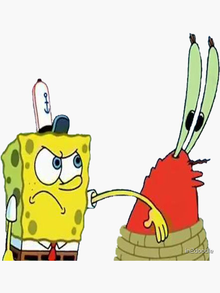"Spongebob Slap" Sticker for Sale by in2doodle | Redbubble