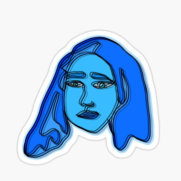 "Kate - Line Art" Sticker by Still-Samantha | Redbubble