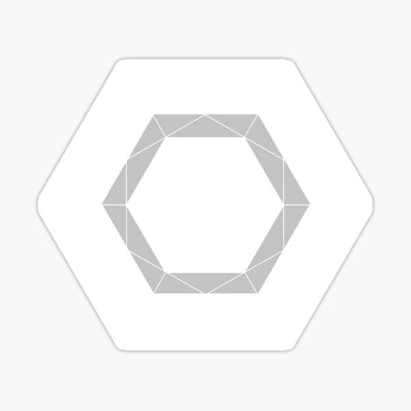 "Hexagon" Sticker for Sale by gabaychi | Redbubble