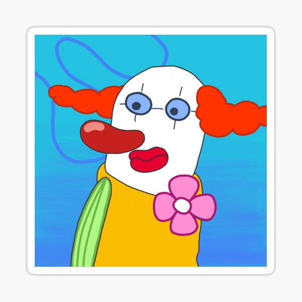 "spongebob clown" Sticker for Sale by alanahcafa24 | Redbubble