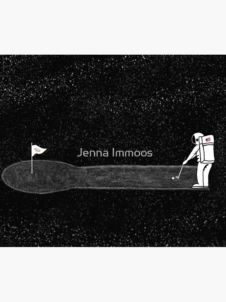"Astronaut playing mini golf" Sticker for Sale by jenmoose | Redbubble