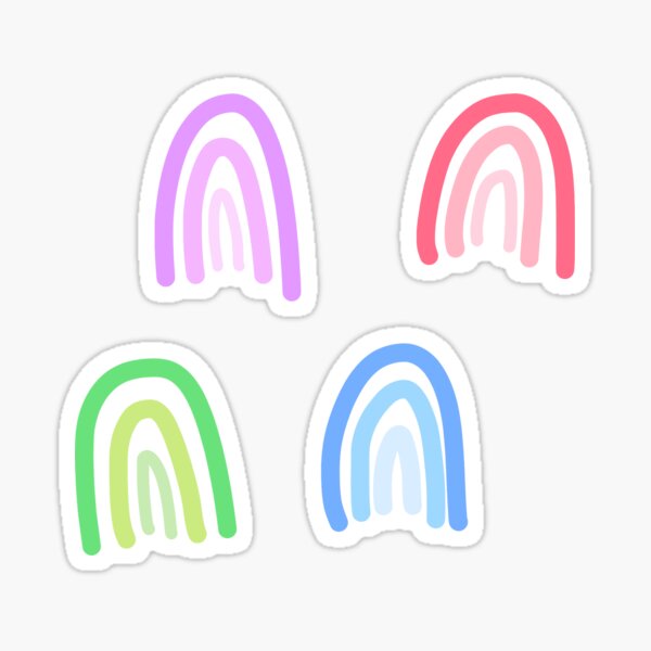 "pastel rainbow sticker pack" Sticker for Sale by kaleighmac | Redbubble