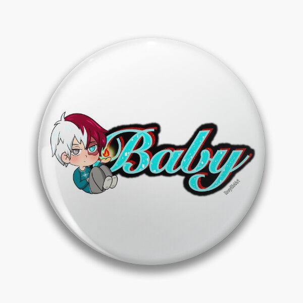 "Shoto Todoroki Baby" Pin for Sale by RosyRiotArt | Redbubble