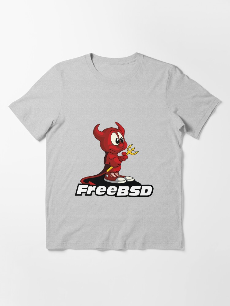 "Beastie (FreeBSD) + Text" T-shirt for Sale by rickelodeon | Redbubble ...