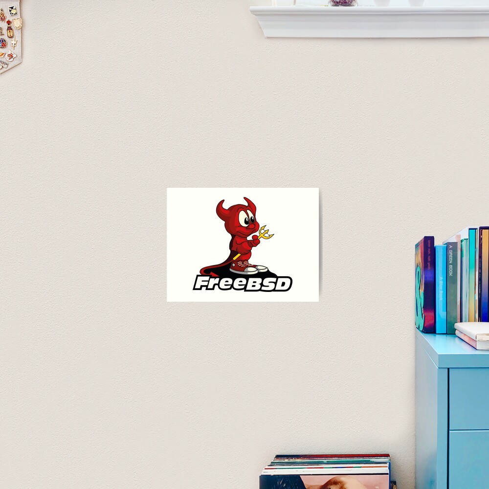 "Beastie (FreeBSD) + Text" Art Print for Sale by rickelodeon | Redbubble
