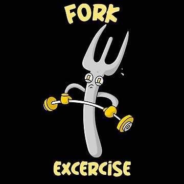 "Fork Exercise. Funny Weightlifting Gym Pun." Socks for Sale by ...