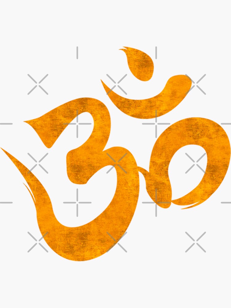 "Classic golden Ohm symbol" Sticker for Sale by baligaia | Redbubble