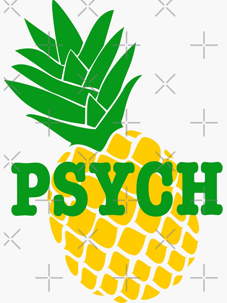 "Psych TV Logo Pineapple" Sticker by cierraanne | Redbubble