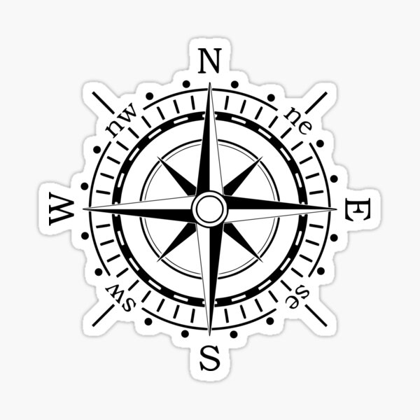 "Compass / compass" Sticker for Sale by 0810x04532 | Redbubble