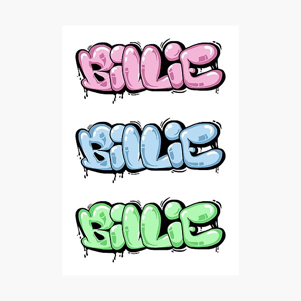 "BILLIE GRAFFITI" Photographic Print for Sale by chelfors | Redbubble