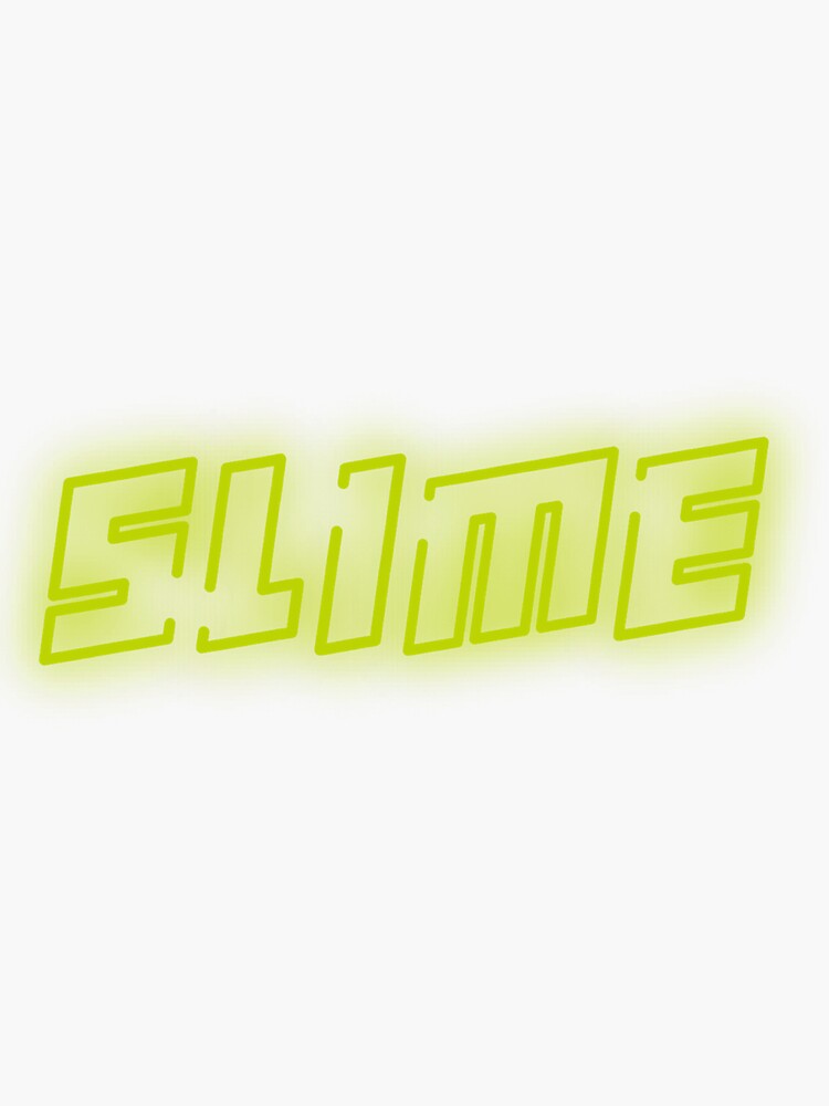 "Slime Neon Green Sign" Sticker for Sale by ayjadecustoms | Redbubble