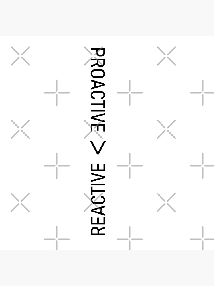 Proactive Reactive Posters Proactive Vs Reactive: The Art Of Effective