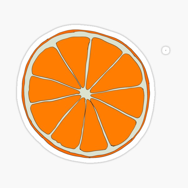 "Orange Slice" Sticker for Sale by Blertz | Redbubble