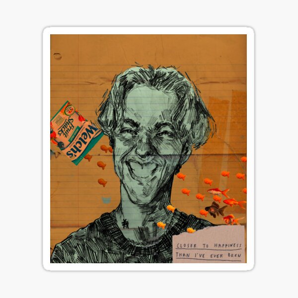 "Tucker Pillsbury (ROLE MODEL) ORANGE/BLUE" Sticker for Sale by gohan ...