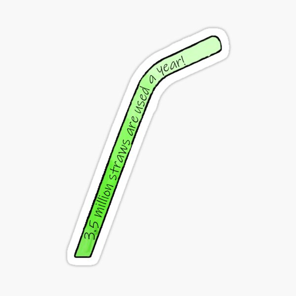 "Eco Straw Sticker" Sticker for Sale by PersonalisedBuy | Redbubble