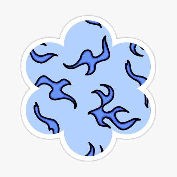 "2 toned blue flames" Sticker for Sale by SimplebutSweet | Redbubble