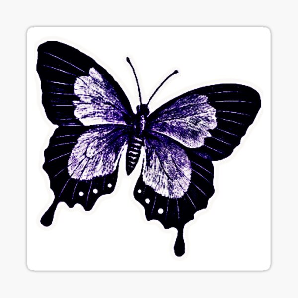 "purple butterfly" Sticker by mayankjain | Redbubble