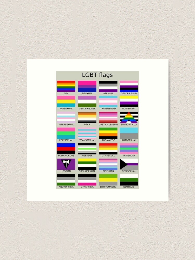 "FLAGS OF THE LGBTIQ COMMUNITY" Art Print by Gurudesign | Redbubble
