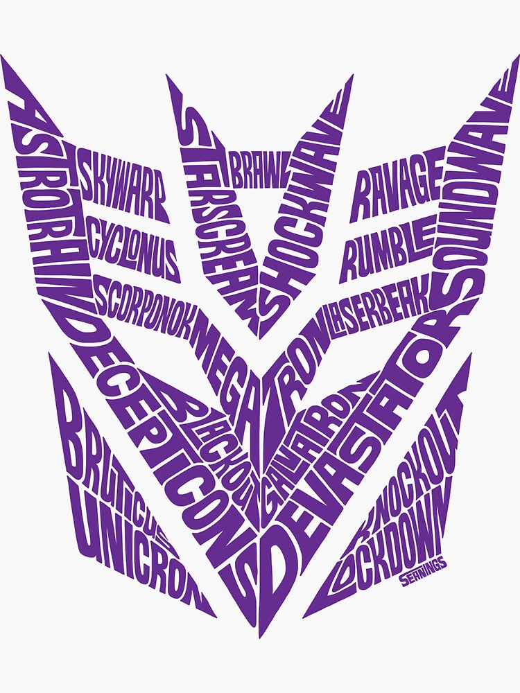 "Transformers Decepticons Purple" Sticker for Sale by seaning | Redbubble