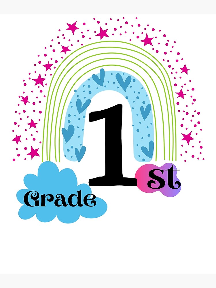 "Rainbow first grade" Poster by ghadirjo | Redbubble