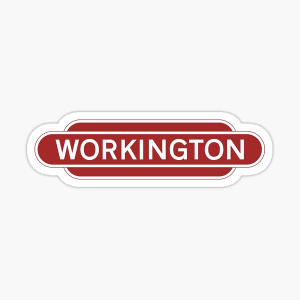 "Workington Train Station Totem Sign" Sticker for Sale by CumbriaGuru ...