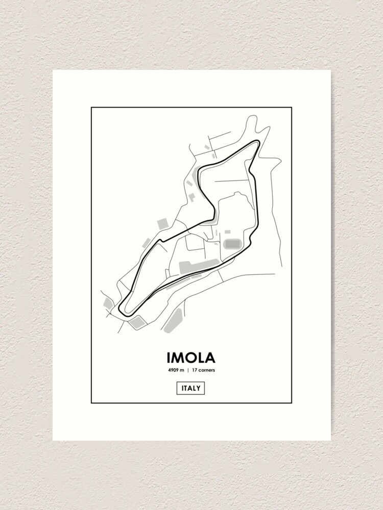 "Imola - Italy Track Map" Art Print for Sale by andreanastasio | Redbubble