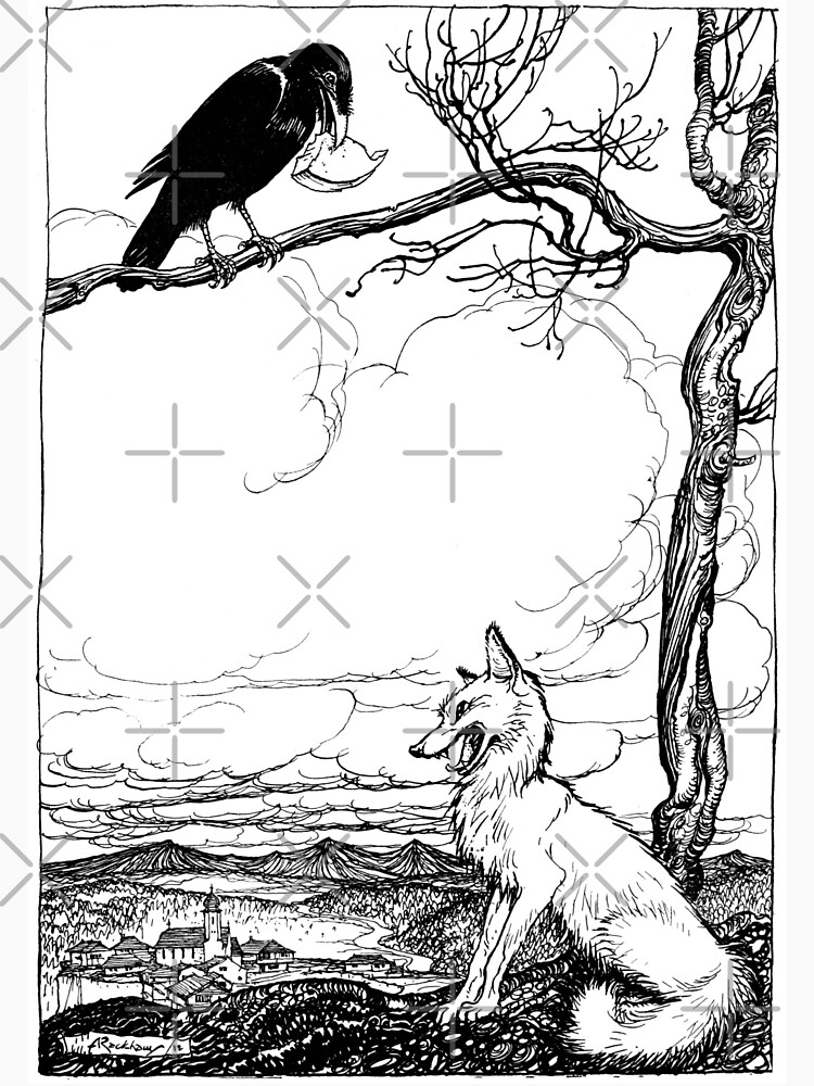 "Arthur Rackham Aesop's Fables - The Fox & The Crow - edwardian ...