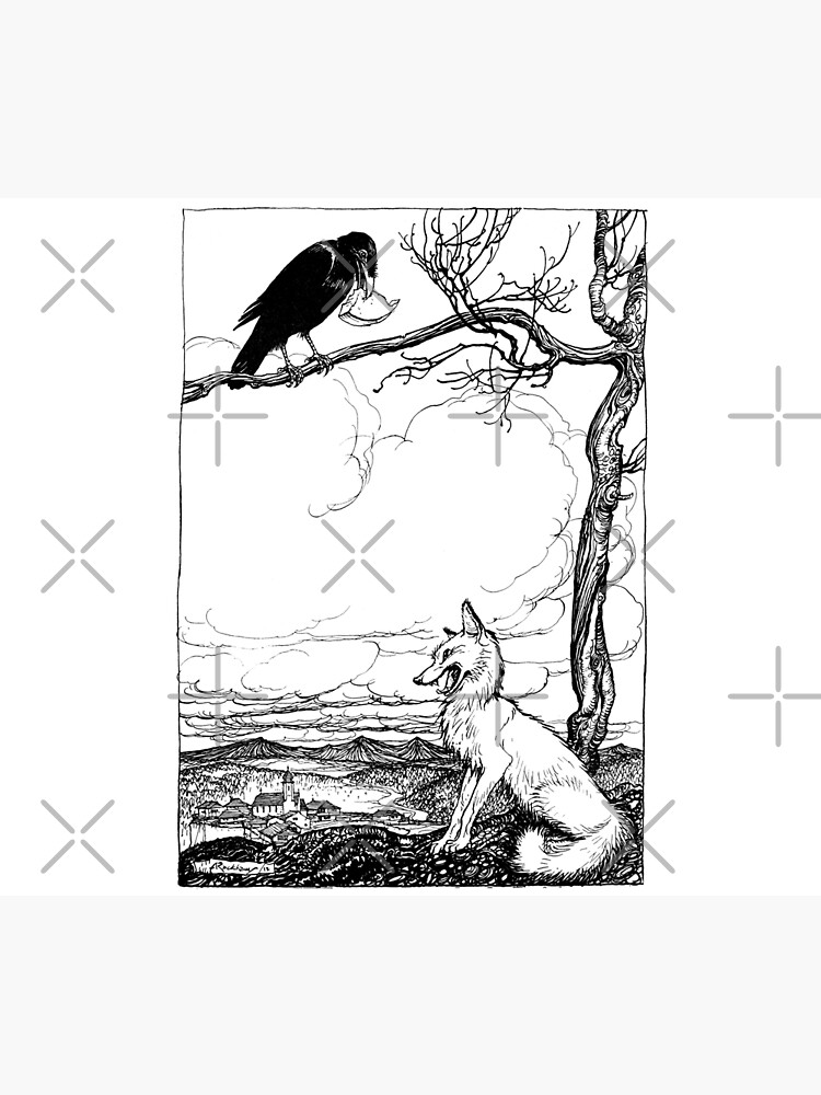 "Arthur Rackham Aesop's Fables - The Fox & The Crow - edwardian ...