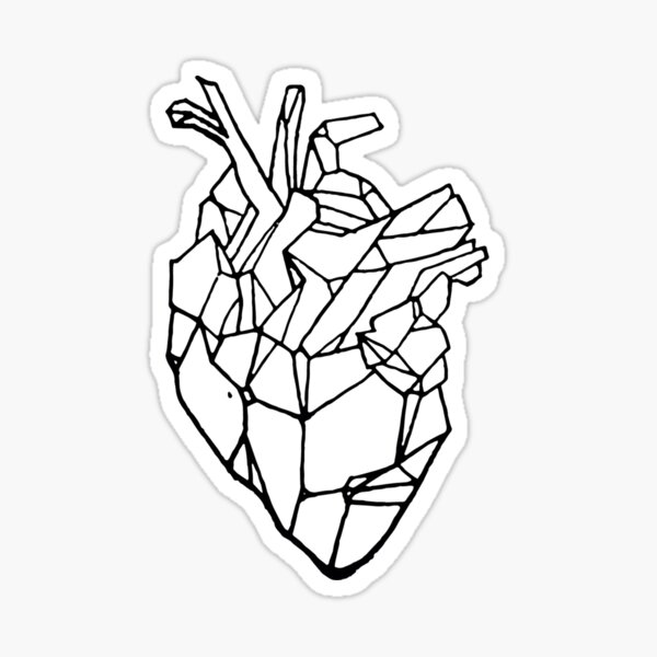 "Polyhedron Heart" Sticker for Sale by PrMoonlessNight | Redbubble