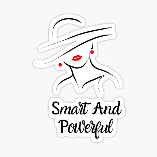 "Smart And Powerful " Sticker by CuteCreationss | Redbubble