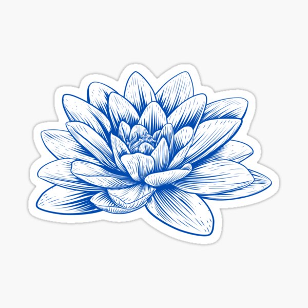 "Blue Oriental Lily" Sticker for Sale by ExploreStore | Redbubble