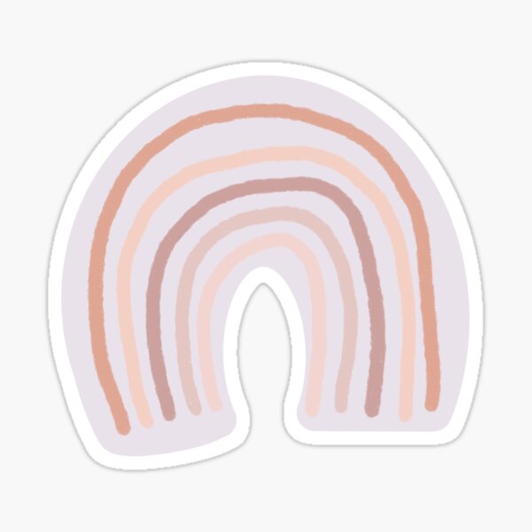 "Pink Toned Rainbow" Sticker by DesignedByChar | Redbubble