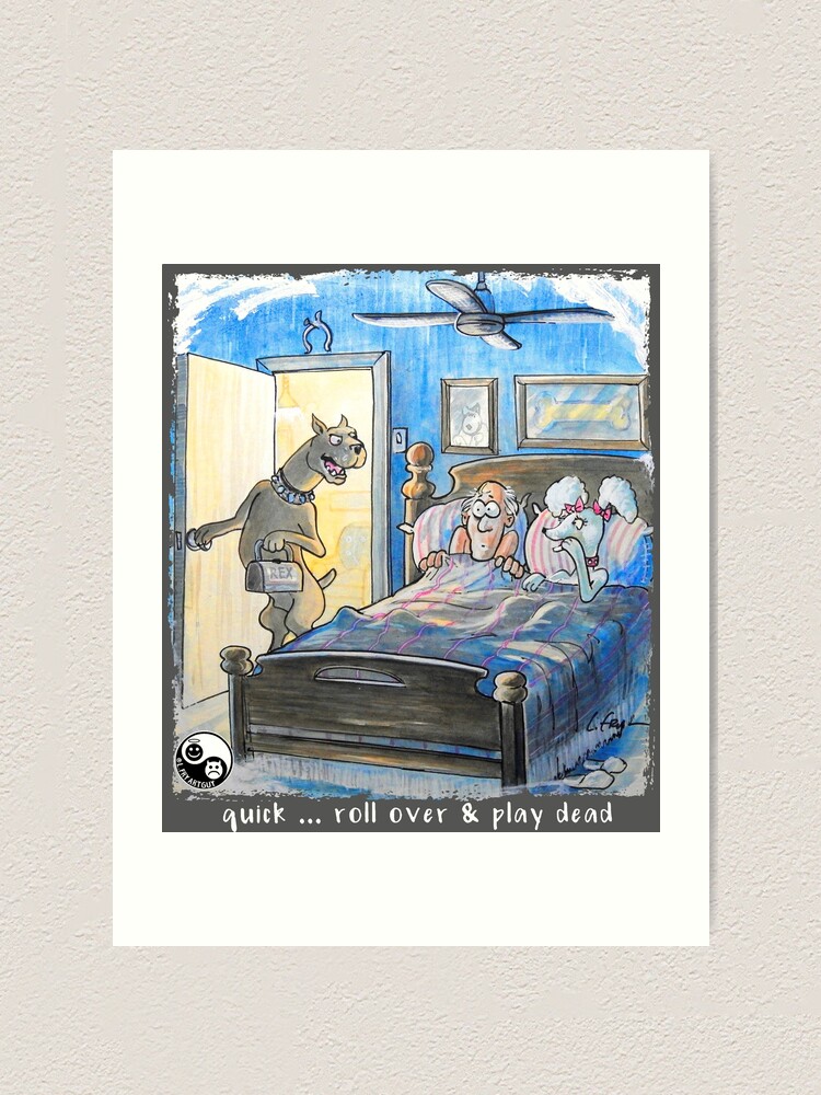 "Roll Over and Play Dead - Original 1980's cartoon from LFRYARTGUY" Art ...