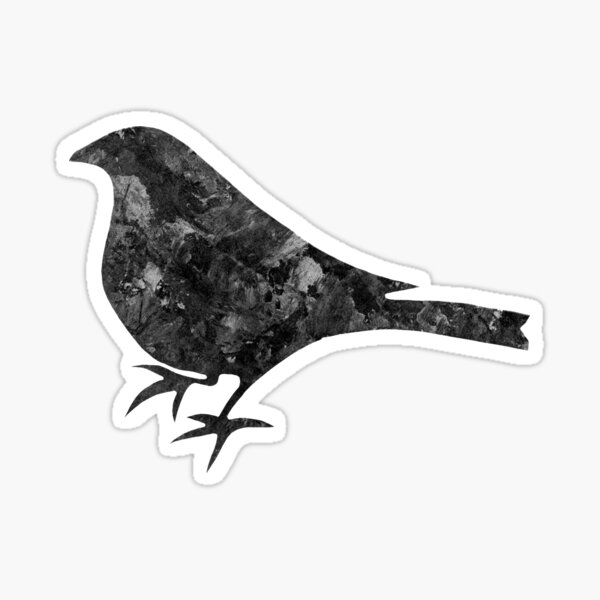 "Blackbird" Sticker for Sale by PookyPlants | Redbubble