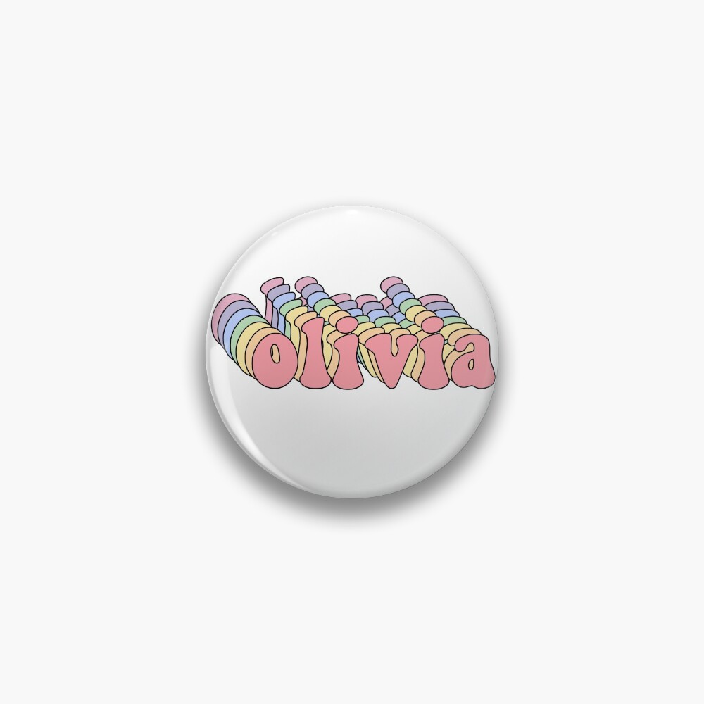 "olivia name sticker" Sticker for Sale by youtubemugs | Redbubble