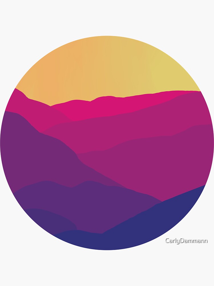 "Simple Sunset Circle" Sticker by CarlyDammann | Redbubble