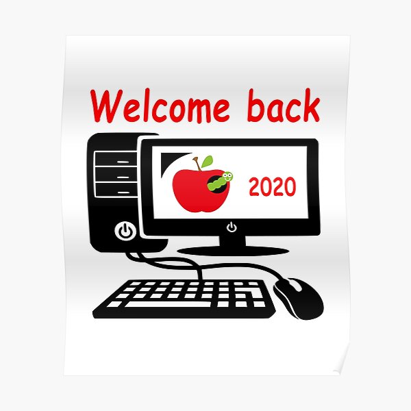 "Welcome Back 2020 - Virtual Learning First Day of School 2020" Poster ...