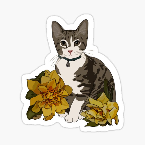 "Little Bean Yellow Flowers" Sticker for Sale by little-beans | Redbubble