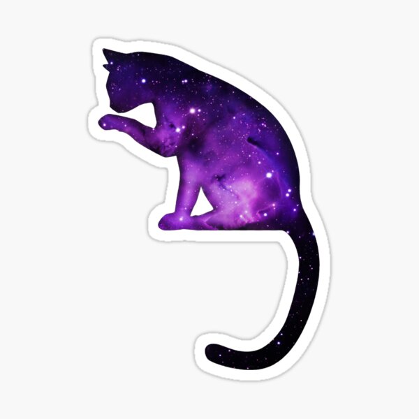 "Galaxy Cat" Sticker for Sale by Leen-art | Redbubble