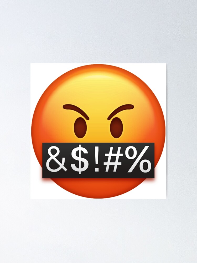 "Bad Word Emoji" Poster for Sale by AlbertWu | Redbubble