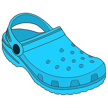 "Light Blue Croc Shoes" Sticker for Sale by DigitalartbyD | Redbubble