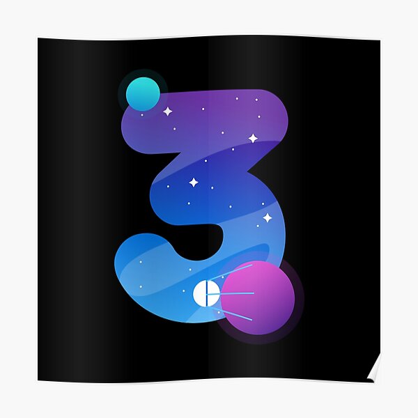 "NUMBER THREE" Poster by hakimpod | Redbubble