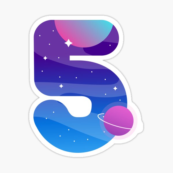 "NUMBER FIVE" Sticker for Sale by hakimpod | Redbubble