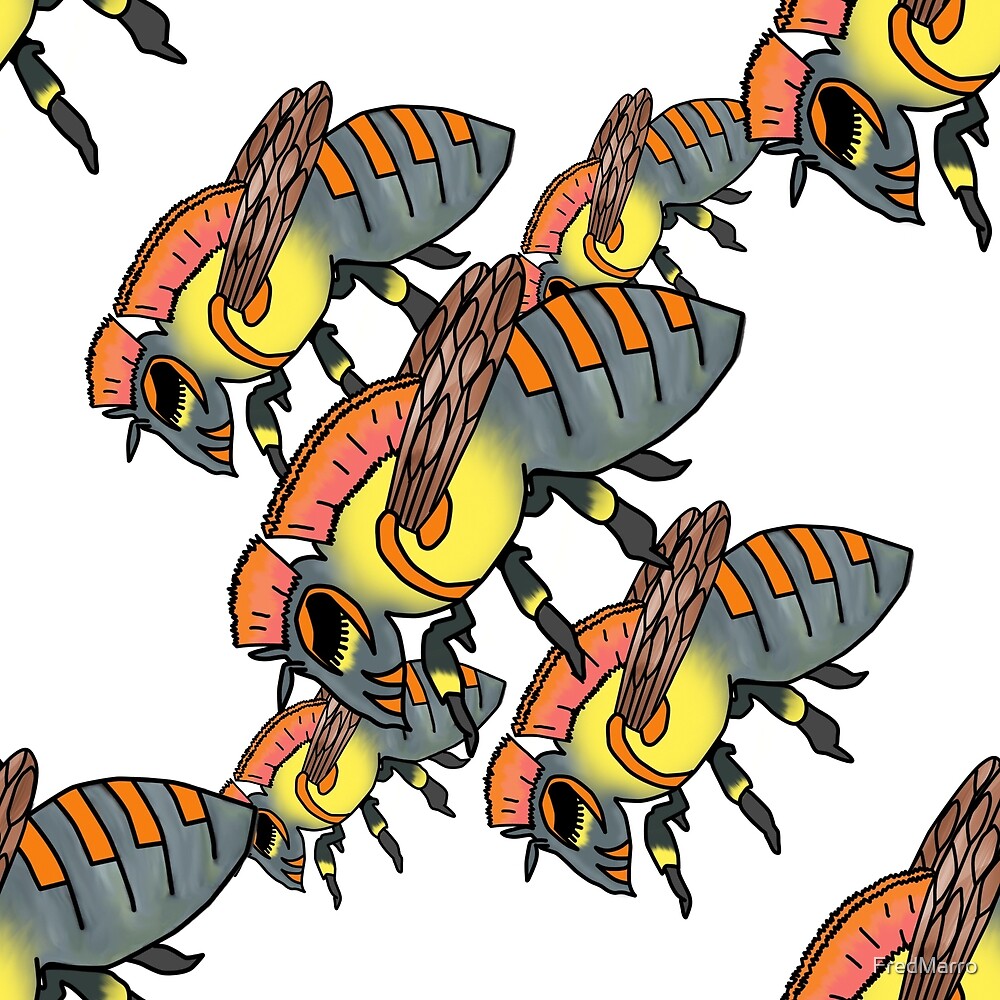 "Punk Hornet Pattern" by FredMarro | Redbubble