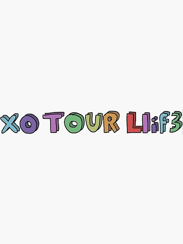"xo tour life" Sticker for Sale by joselyntlong | Redbubble