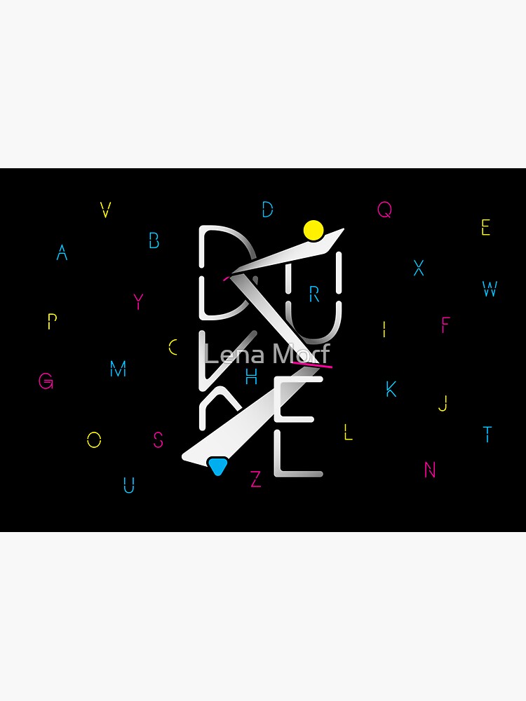 "Duke Graphic Font CMYK" Sticker for Sale by Lena-Morf | Redbubble