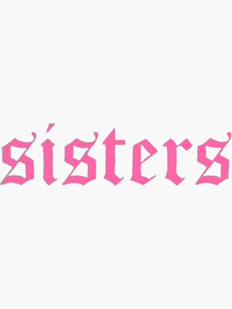 "pink sisters logo" Sticker by eloiseelmorex | Redbubble