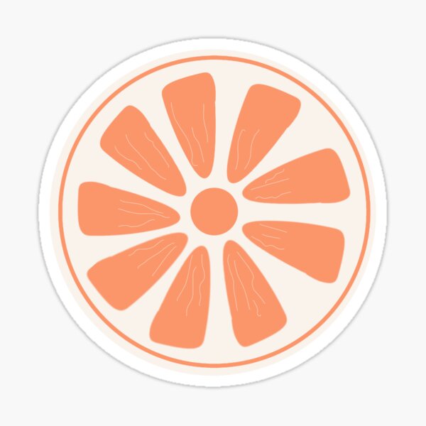 "grapefruit sticker " Sticker for Sale by maemaedunn | Redbubble
