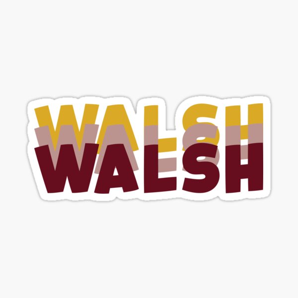 "Walsh Walsh Walsh" Sticker by Gandreski | Redbubble