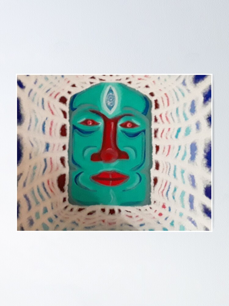 "Floating Totem Head" Poster by Shaman1919 | Redbubble